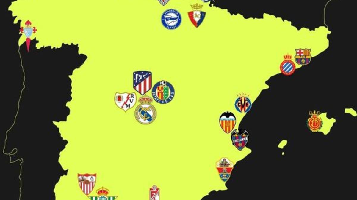 Mapa La Liga w sezonie 2021/22 - Sportbuzz Meczyki.pl
