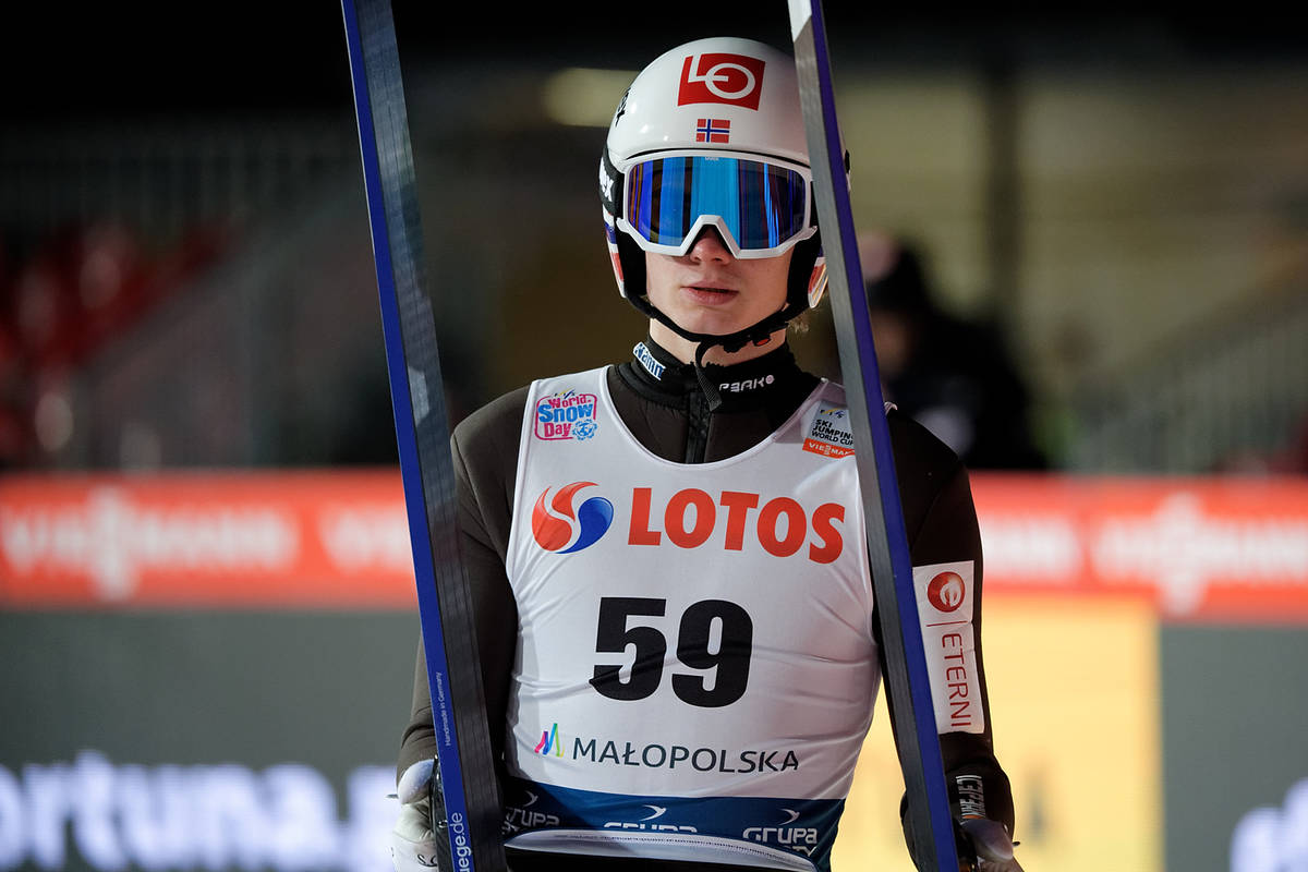 Marius Lindvik po operacji. Norweg może szybko wrócić do skakania